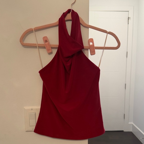 Aritzia | Tops | Aritzia Dark Ruby Red Top | Poshmark
